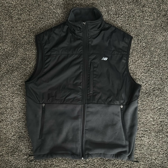 New Balance | Jackets & Coats | New Balance Black And Gray Vest With ...